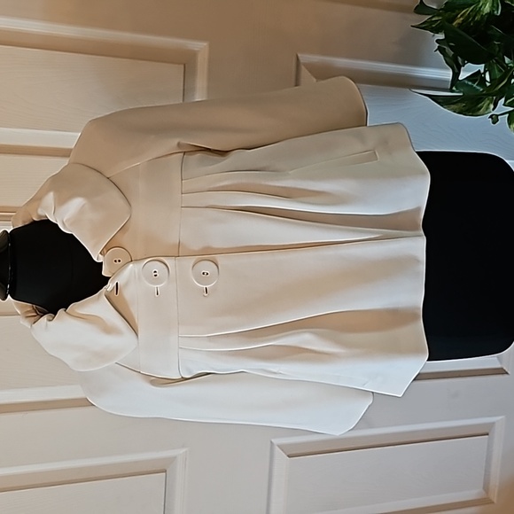 Sandro | Jackets & Coats | Vtg Sandro Off White Swing Coat Cropped Pm ...